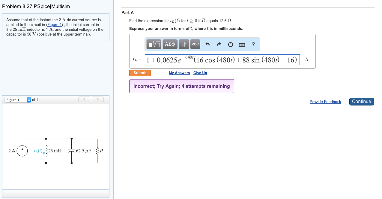 Assume that at the instant the 2 A dc current | Chegg.com