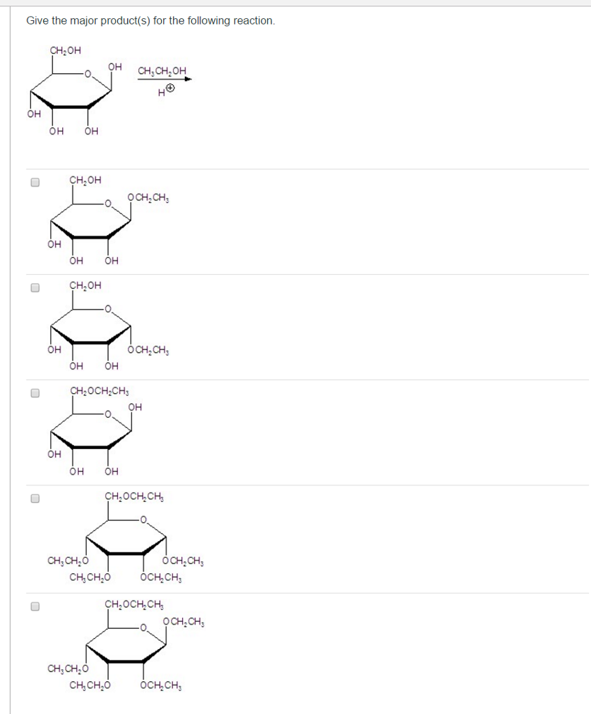 Solved Give the major product(s) for the following reaction. | Chegg.com