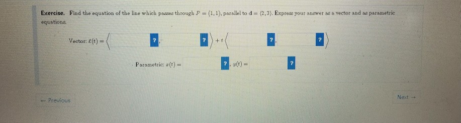 Solved Exercise. Find the equation of the line which passes | Chegg.com