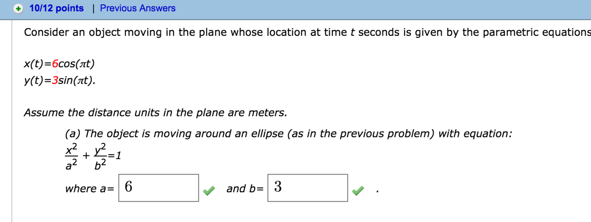 Solved 10 12 Points L Previous Answers Consider An Object