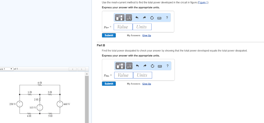 Solved Use the mesh-current method to find the total power | Chegg.com