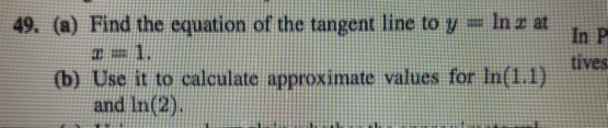 Solved 49. (a) Find the equation of the tangent line to y | Chegg.com