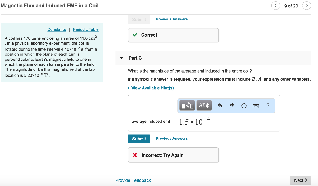 Solved Magnetic Flux and Induced EMF in a Coil く 90120 | Chegg.com