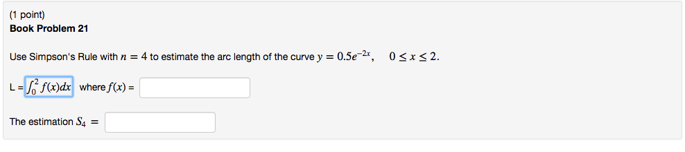 Solved Use Simpson's Rule with n = 4 to estimate the arc | Chegg.com