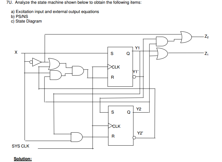 Solved Analyze the state machine shown below to obtain the | Chegg.com