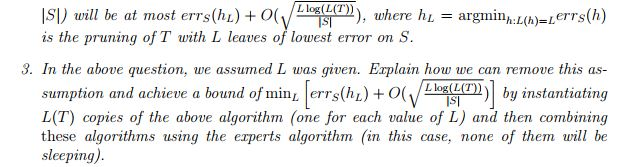 Exercise 5.8 (Decision trees, sleeping experts; | Chegg.com