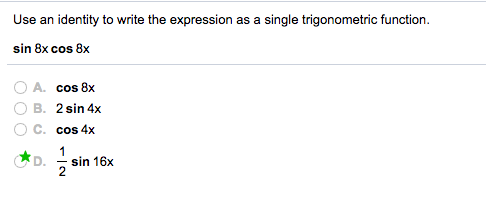 Solved Use an identity to write the expression as a single | Chegg.com
