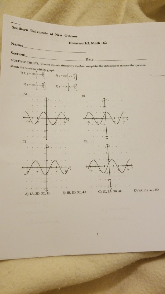 Solved Southern University at New Orleans Homework3, Math | Chegg.com