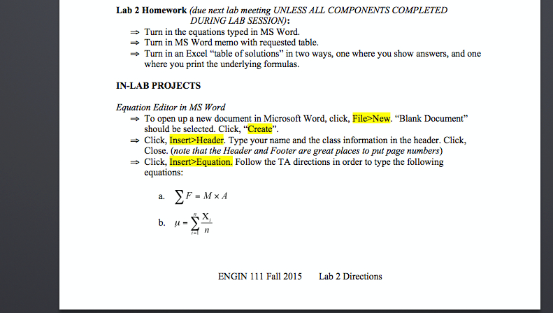 Lab 2 Homework (due next lab meeting UNLESS ALL | Chegg.com
