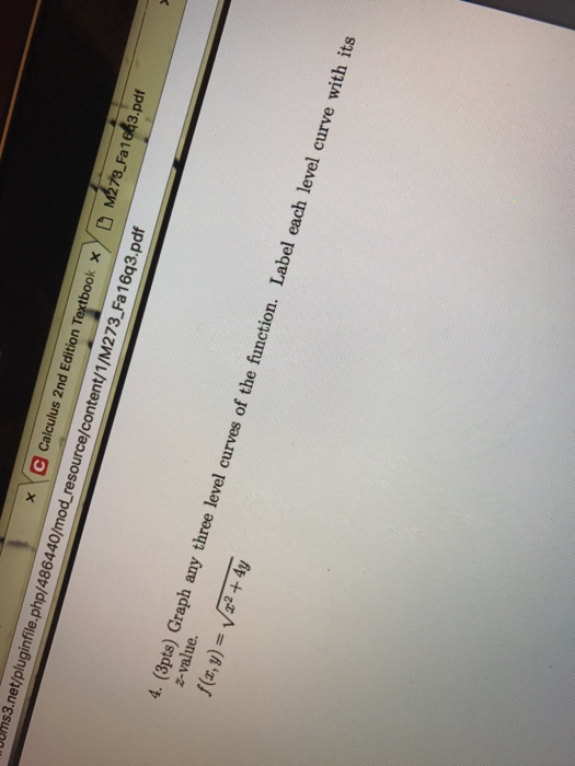 Solved Graph any three level curves of the function. Label | Chegg.com