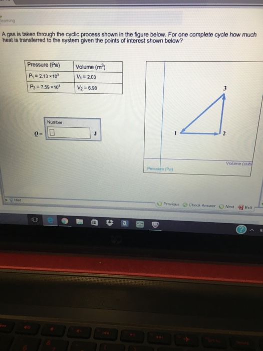Solved A gas is taken through the cyclic process shown in | Chegg.com