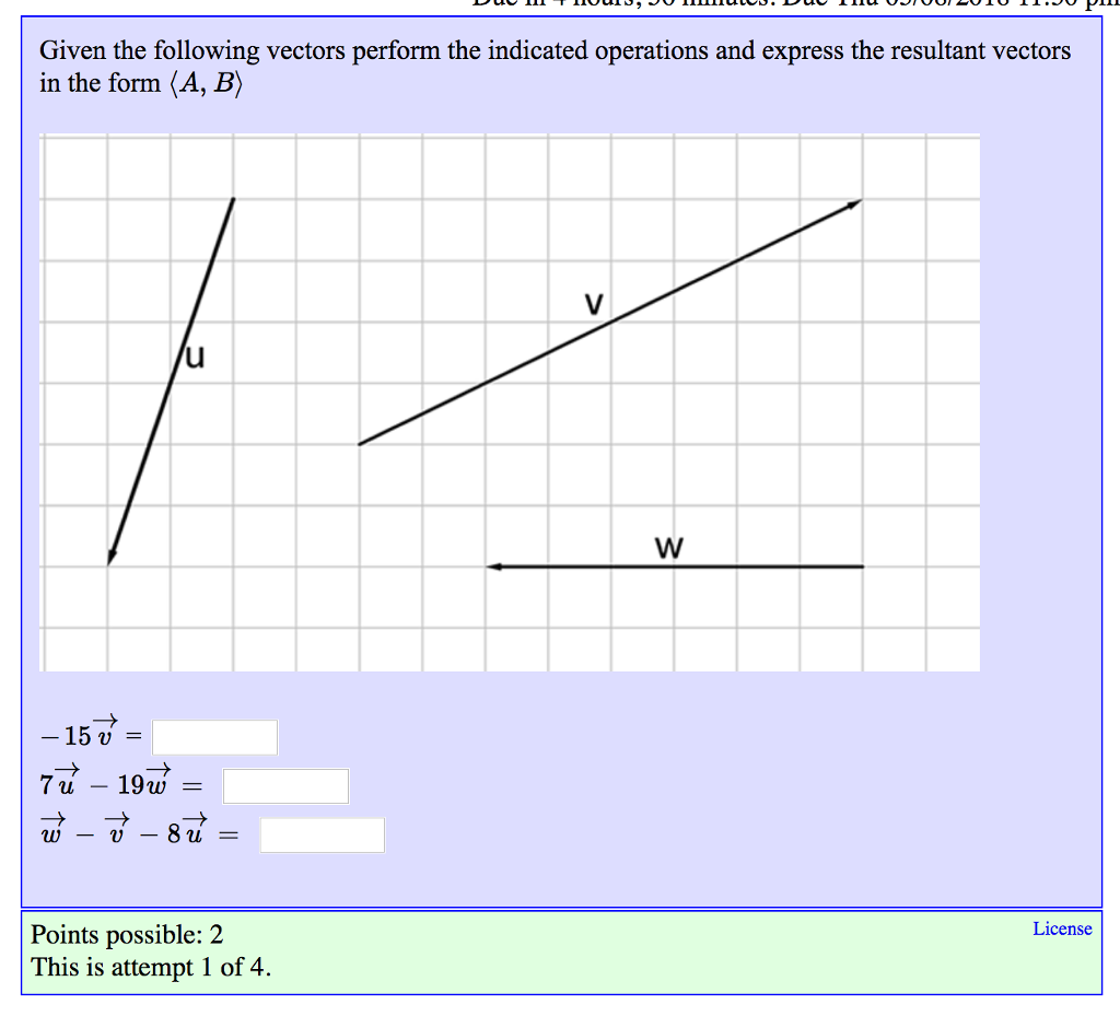 Given the following vectors perform the indicated | Chegg.com