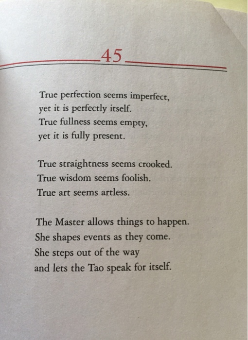 Solved .45? True perfection seems imperfect, yet it is | Chegg.com