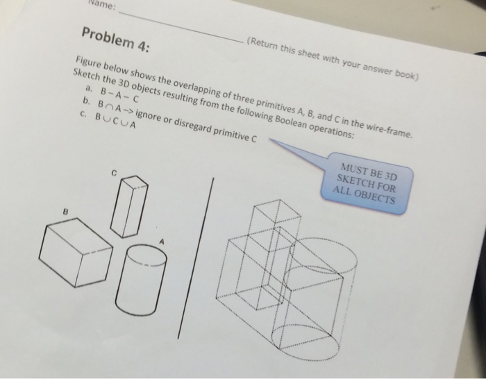 Solved Name: (Return this sheet with your answer book) | Chegg.com