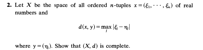 Solved Let X be the space of all ordered n-tuples x = (xi_1, | Chegg.com