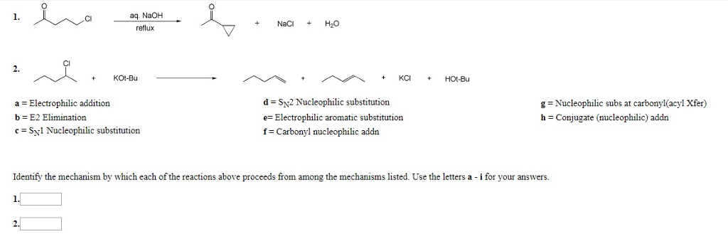 Solved a = Electrophilic addition b = E2 Elimination c = | Chegg.com