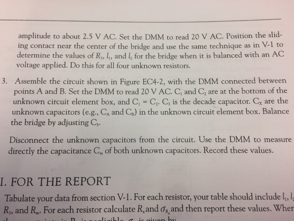 3. Tabulate your data from section V-3. For each | Chegg.com