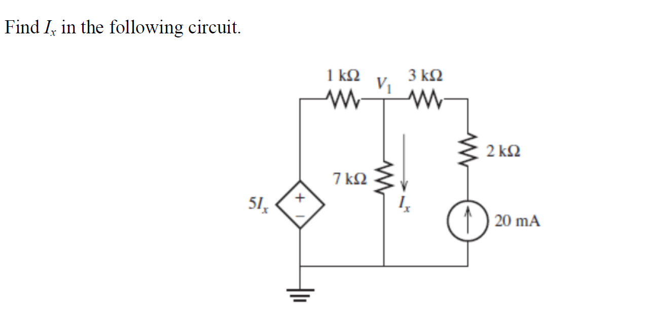 Solved Find Ix in the following circuit. | Chegg.com
