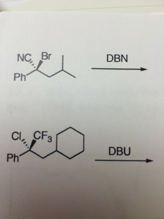 Solved Ph NC Br DBN Ph Cl CF3 DBU | Chegg.com