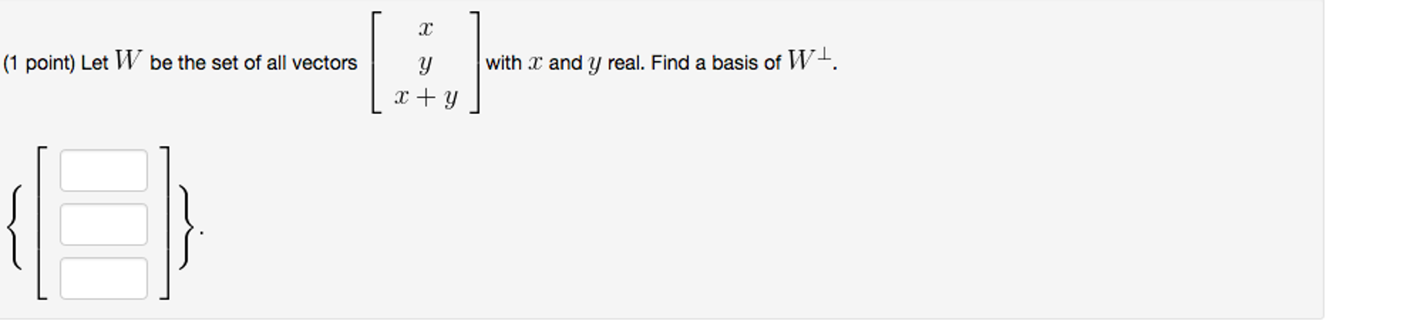 Solved Let Sw Be The Sets Of All Vectors[x Y X Y] With X And