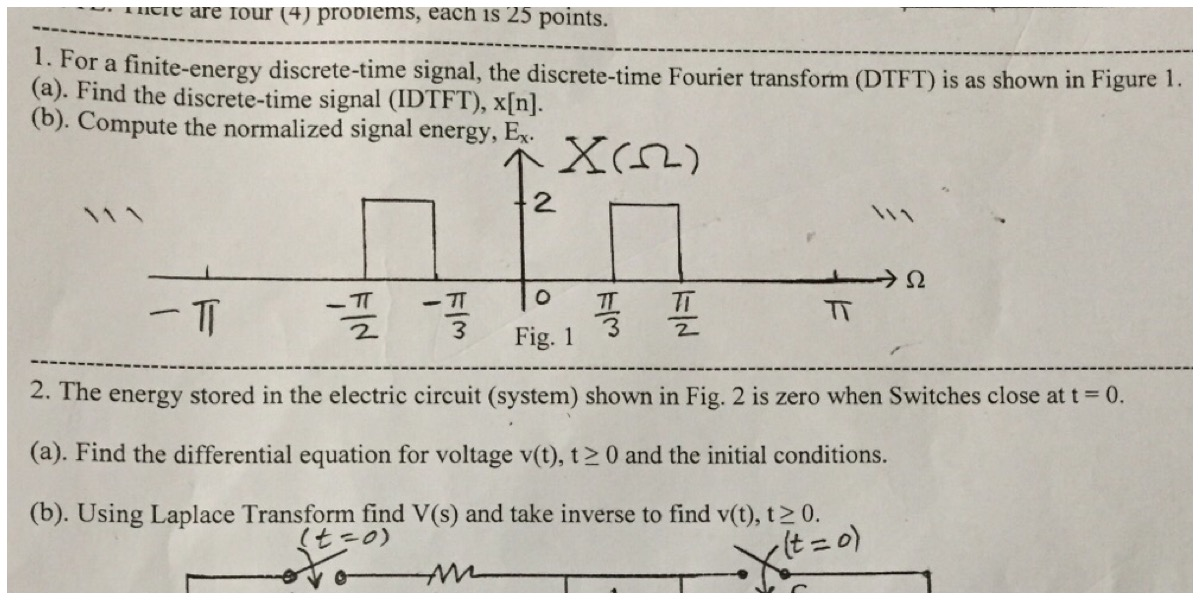 Solved For a finite energy discrete-time signal, the | Chegg.com
