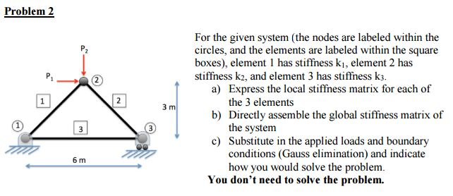 Solved For the given system (the nodes are labeled within | Chegg.com