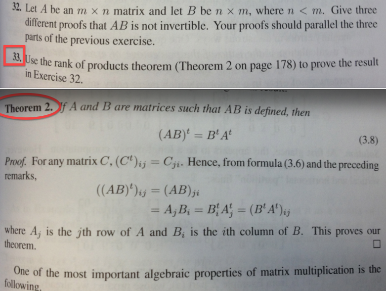 Solved Let A Be An M Times N Matrix And Let D Be N Times M