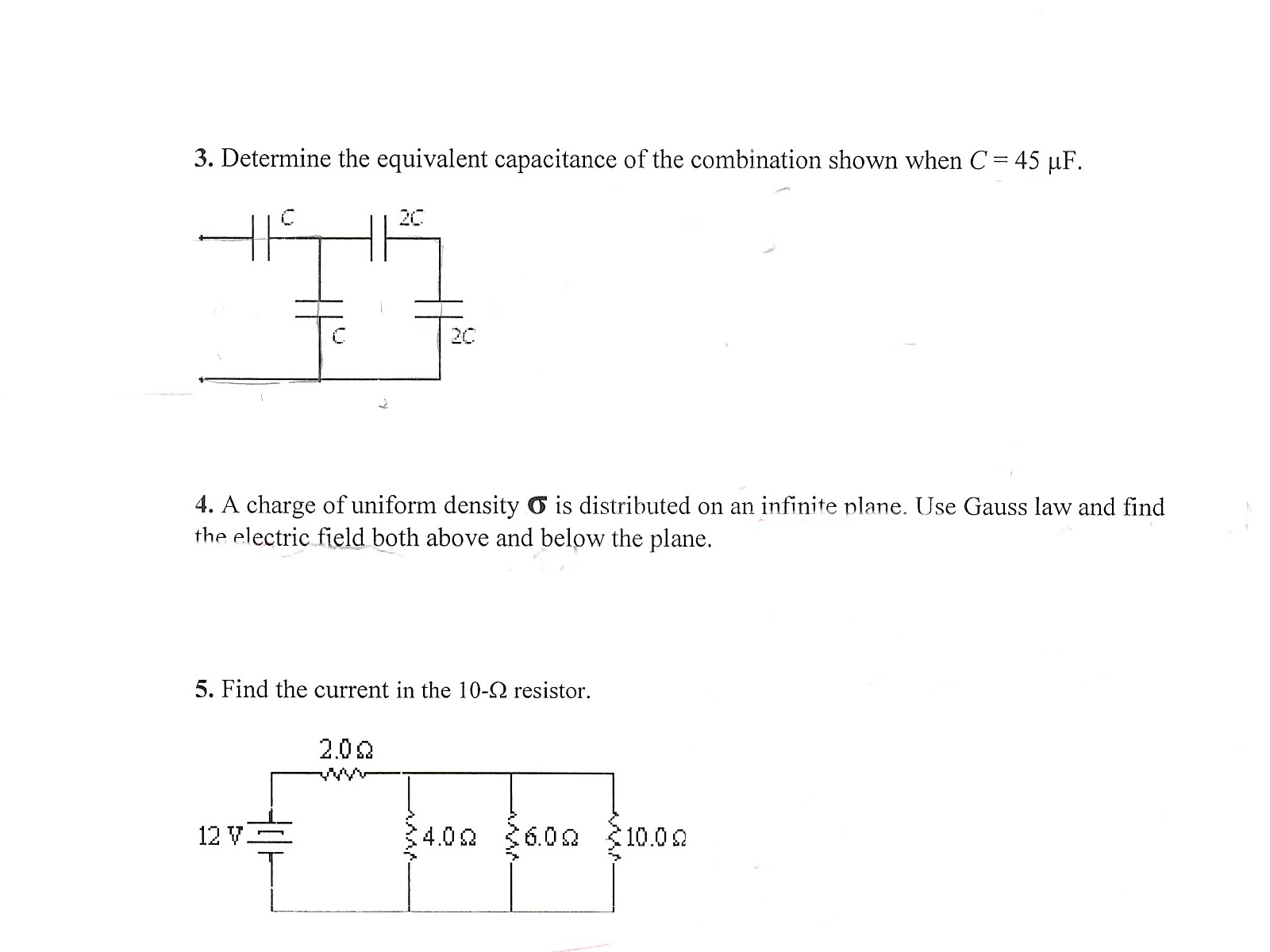 Solved 3 Determine The Equivalent Capacitance Of The