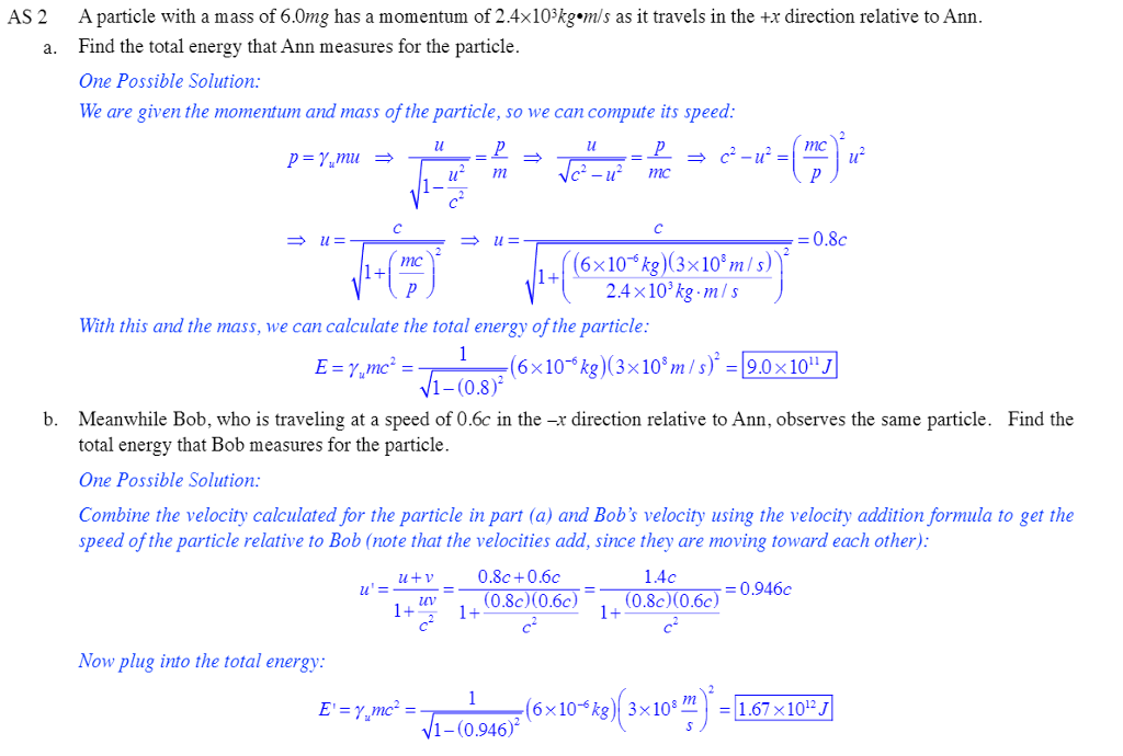 Solved A particle with a mass of 6.0mg has a momentum of 2.4 | Chegg.com