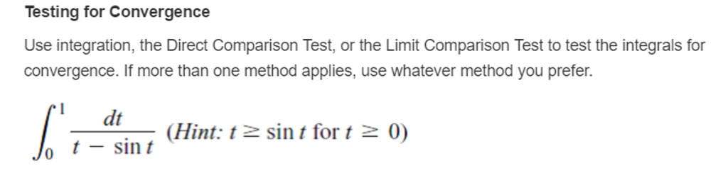 Solved Use integration, the Direct Comparison Test, or the | Chegg.com