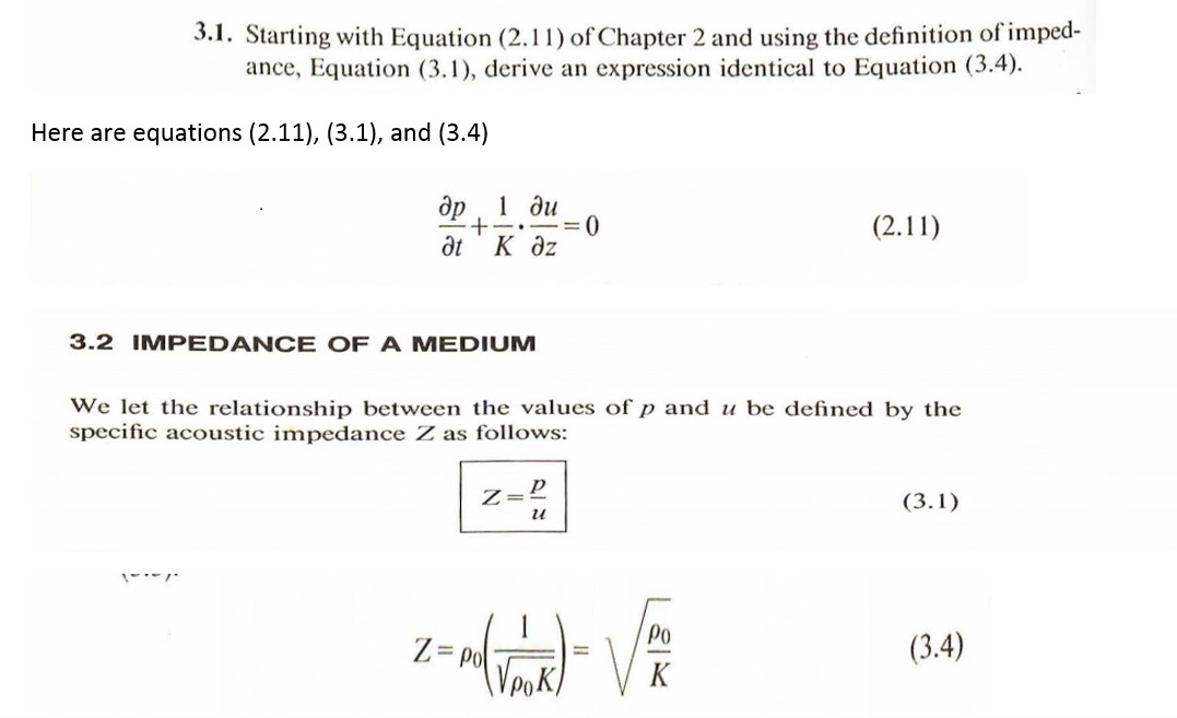 3.1. Starting with Equation (2.1 1) of Chapter 2 and | Chegg.com