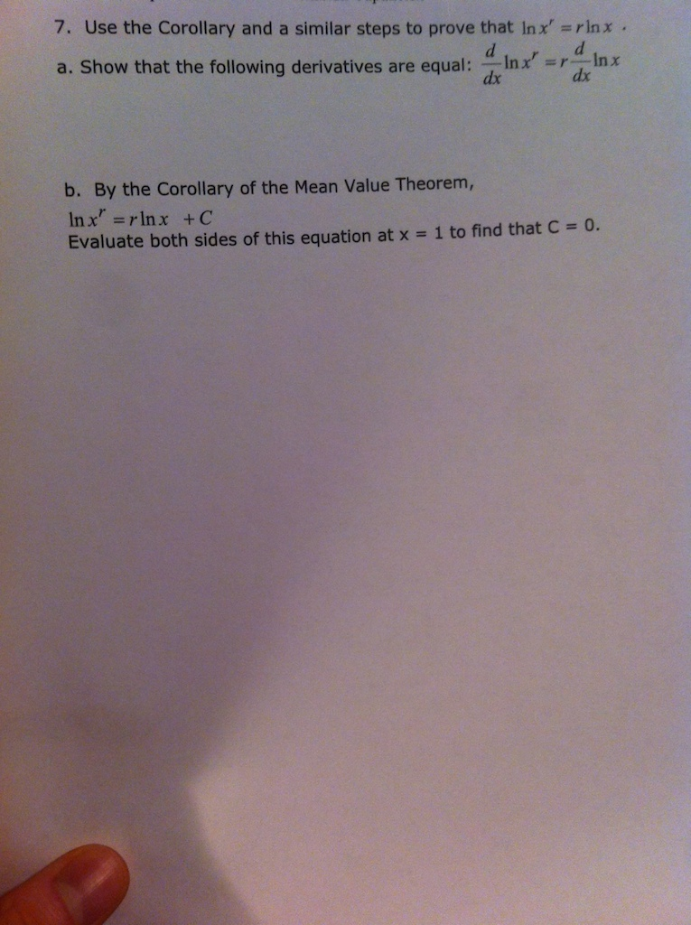Solved Use the Corollary and a similar steps to prove that | Chegg.com