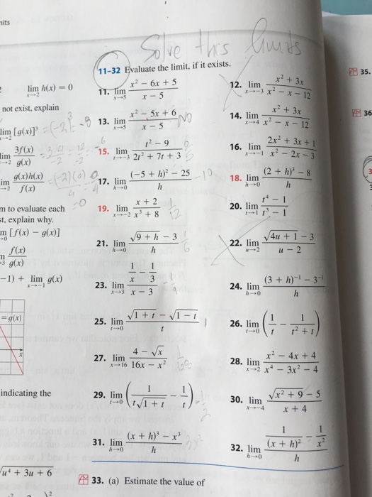 Solved Evaluate the limit, if it exists. Lim x rightarrow 5 | Chegg.com