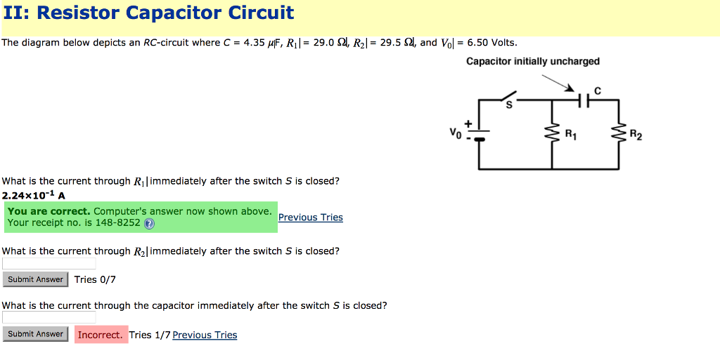 Solved The diagram below depicts an RC-circuit where C = | Chegg.com