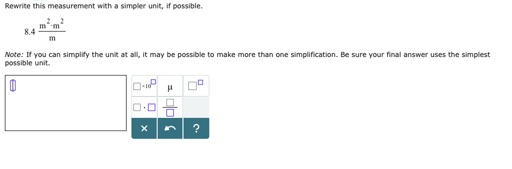Solved Rewrite this measurement with a simpler unit, if | Chegg.com