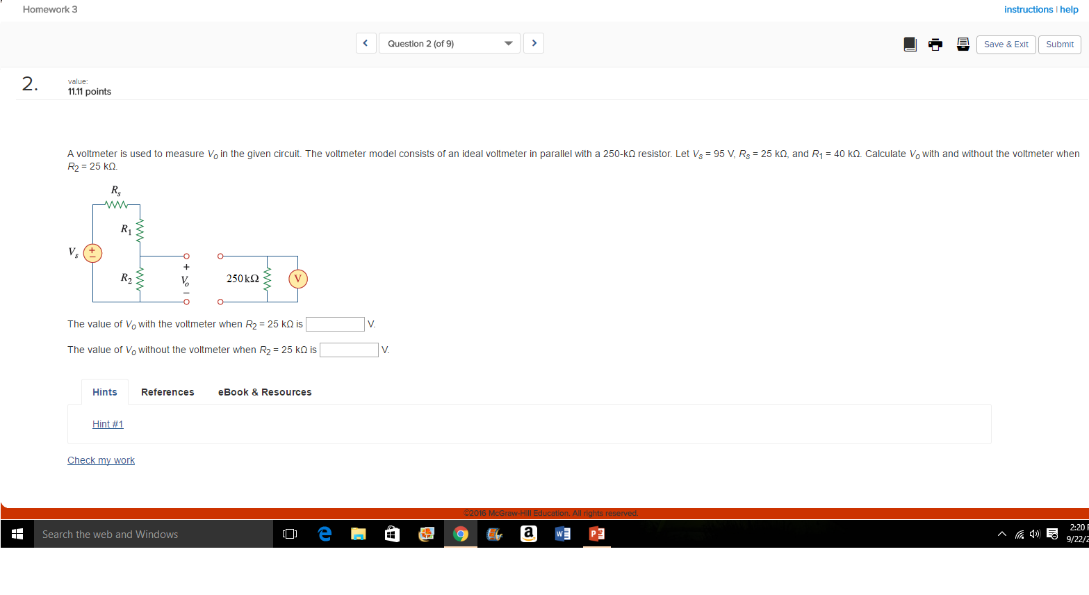 Solved A voltmeter is used to measure V_0 in the given | Chegg.com