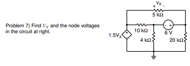 Solved Find VX and the node voltages in the circuit at | Chegg.com