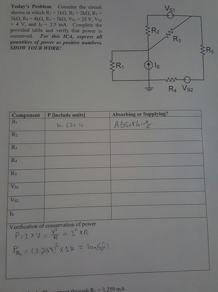 Solved Consider the circuit shown in which R_1 = 1k_Ohm, R_2 | Chegg.com