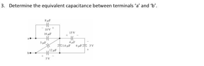 Solved Determine the equivalent capacitance between | Chegg.com