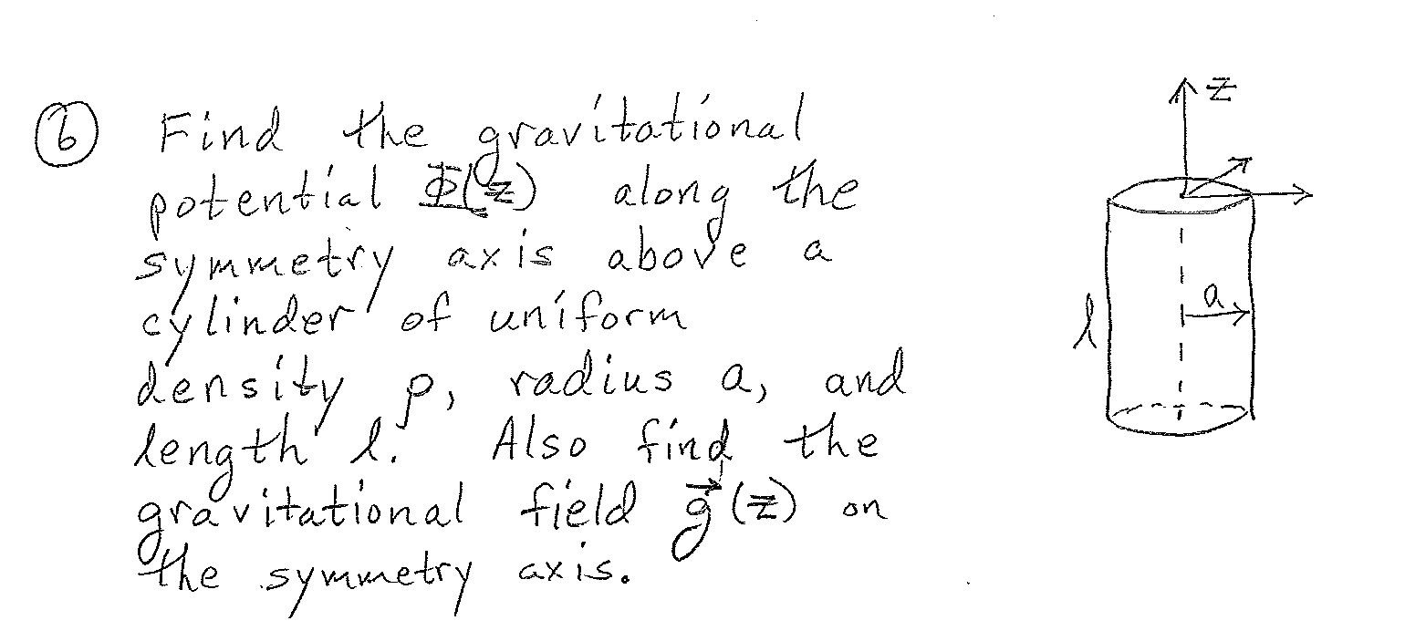 Find the gravitational potential Phi (z) along the | Chegg.com