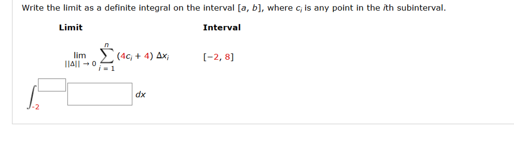 Solved Write the limit as a definite integral on the | Chegg.com