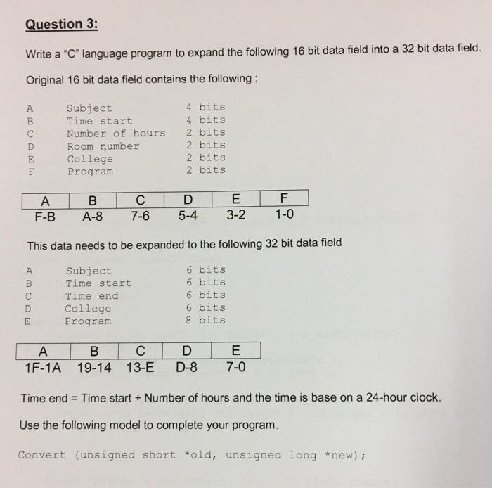 Solved Write a "C" language program to expand the following | Chegg.com