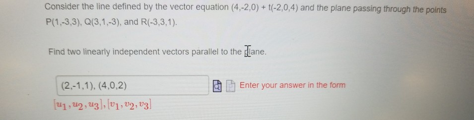 Solved Consider the line defined by the vector equation | Chegg.com