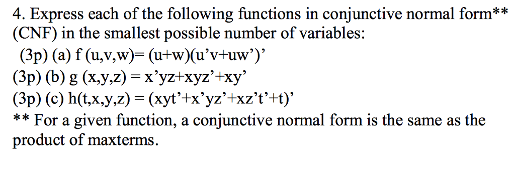 Solved Express each of the following functions in | Chegg.com