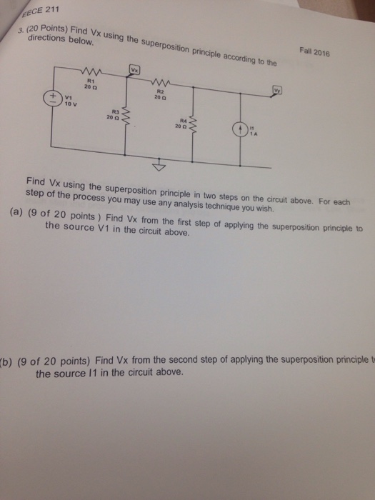 Solved Find Vx using the directions below. Superposition | Chegg.com