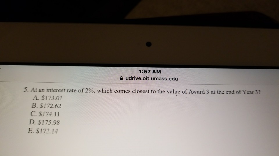 Solved Award 3 which will be 200$ received at the end of | Chegg.com