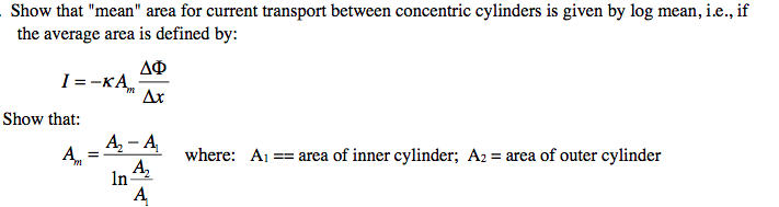 Solved Show that "mean" area for current transport between | Chegg.com