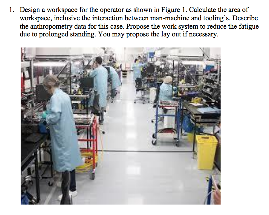Solved 1. Design a workspace for the operator as shown in | Chegg.com