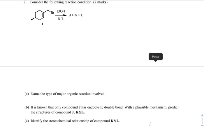 Solved Consider the following reaction condition. Name the | Chegg.com