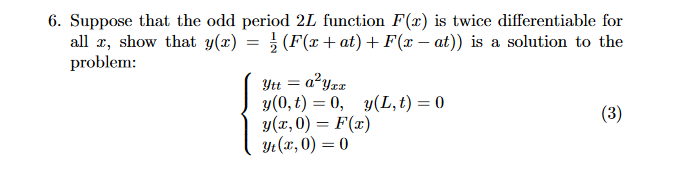 Solved Suppose that the odd period 2L function F(x) is twice | Chegg.com